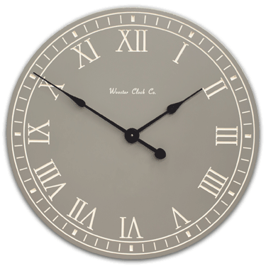 White Letter Series Personalized Clocks from Wooster Clock Company