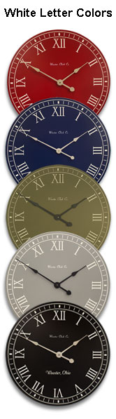 Black Clock from our White Letter Series Clocks